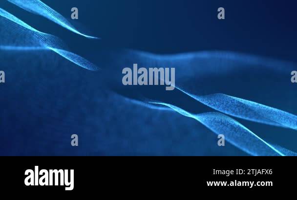 Abstract digital dynamic particle waves with light motion lights ...