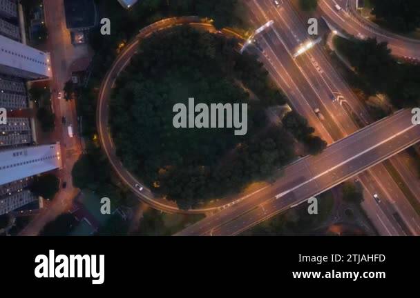 An aerial view of a roundabout at TKO Hong Kong, May 27, 2023 Stock ...
