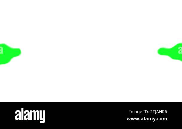 Cartoon shape transition on a green screen. Abstract shape transition ...