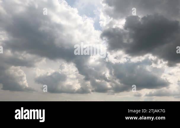 Clouds Video of thunderstorm clouds moving in the blue sky background ...