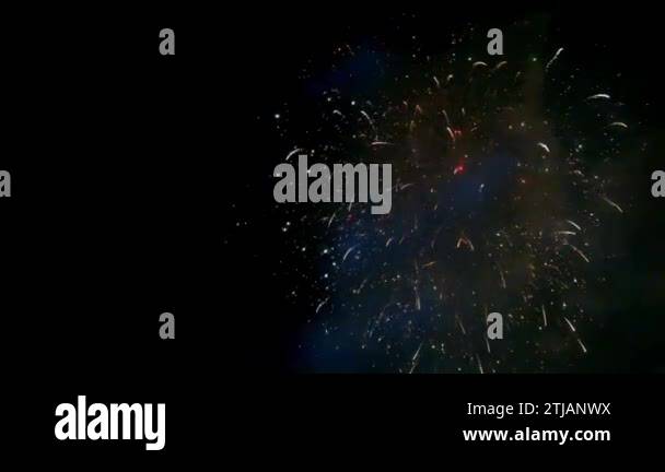 fireworks on a beautiful night during the year-end holiday celebrations ...