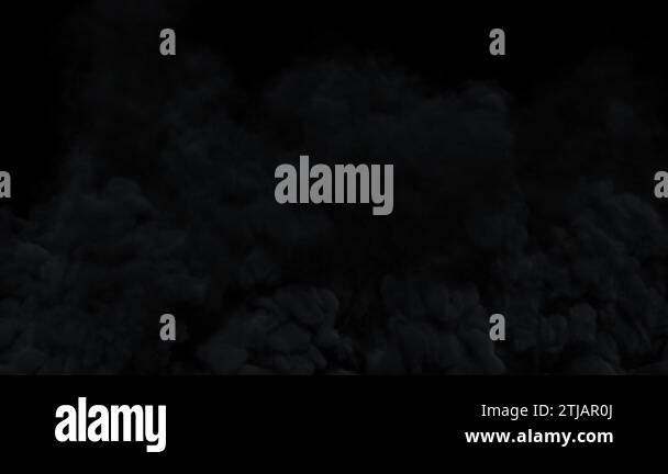 3D special effect, the smoke column from a large flame rising slowly ...