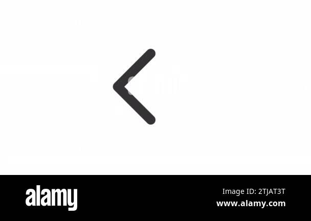 Animated backward linear ui icon. Return back arrow. Seamless loop 4k ...
