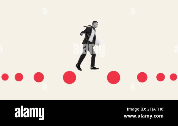 Step by step. Motivated young man in formal wear, employee carefully ...