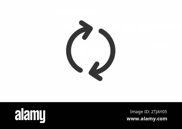 Animated exchange linear ui icon. Constant repetition. Seamless loop 4k ...