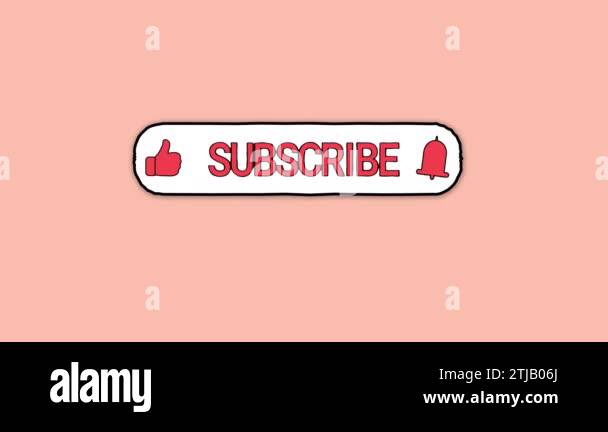 Cartoon Style Subscribe Button Animation With Pop Up Like Notification ...