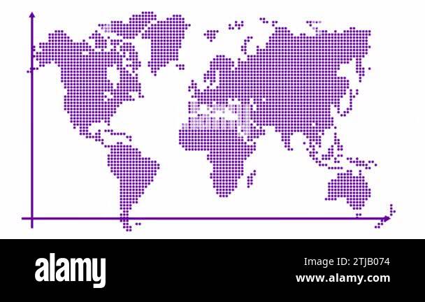Animated chart of financial decline with a trend line chart. Recession ...