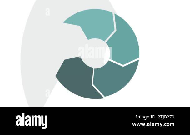 Lifecycle circulation icon with 5 arrows. Circle animation with five ...