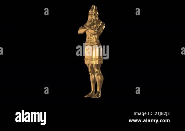 4K King Nebuchadnezzar's Dream Gold Statue Daniel Presentation 3D ...