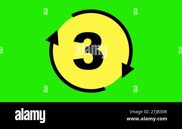 Forward Counting Sequence. From 1 to 10 Seconds. with a rotating arrow ...