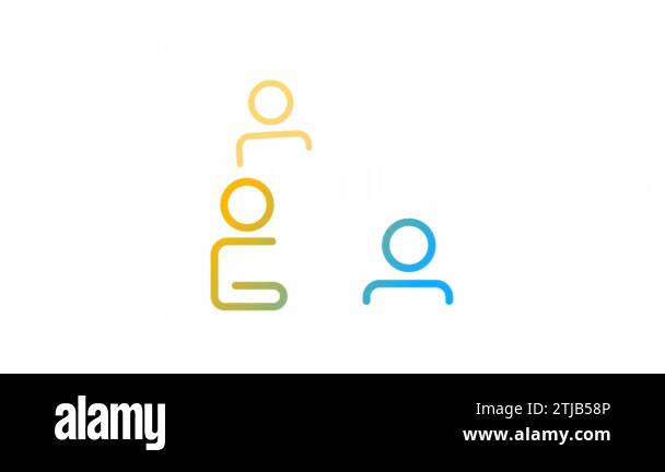 Animated brainstorming gradient icon. Generating ideas in group. Bringing together thoughts ...