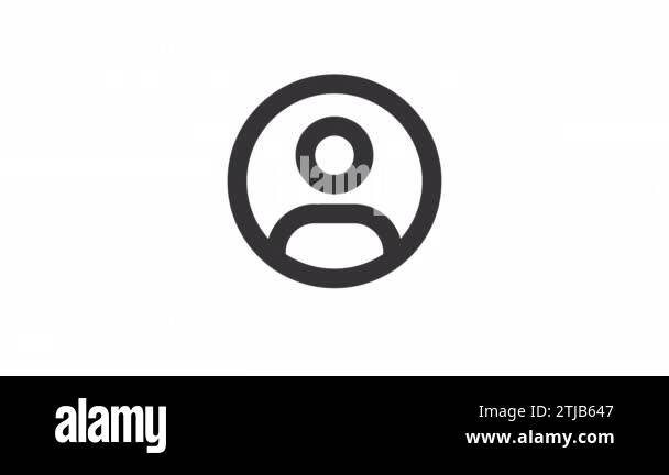 Animated select photo linear ui icon. Put picture on profile. Seamless ...