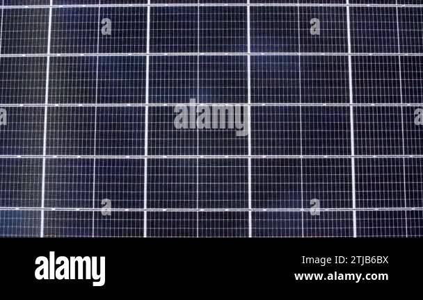 Modern solar panels produce clean electricity top view. Solar ...