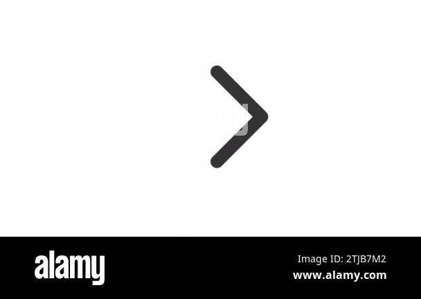 Animated next page linear ui icon. Web browser navigation. Seamless loop 4k video with alpha ...
