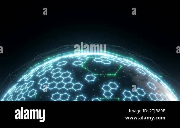 Glowing digital sphere geometric Stock Videos & Footage - HD and 4K ...