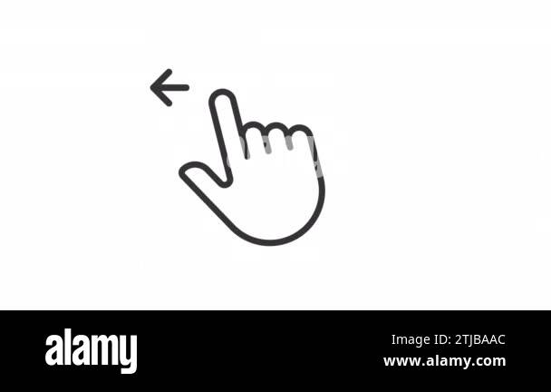 Animated move to left linear icon. Digital device interaction. Touchpad ... Animated move to left linear icon. Digital device interaction. Touchpad ...