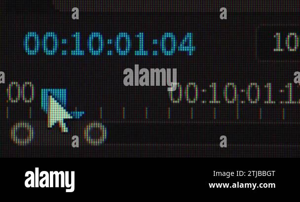 video editing process animation. animator monitor look close up Stock ...