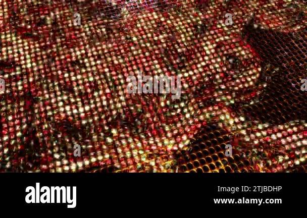 Abstract light grid. Animated background with a technology theme. 4K ...