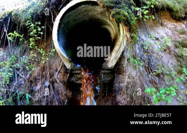 industrial discharge pipes water pollution caused by factory waste ...