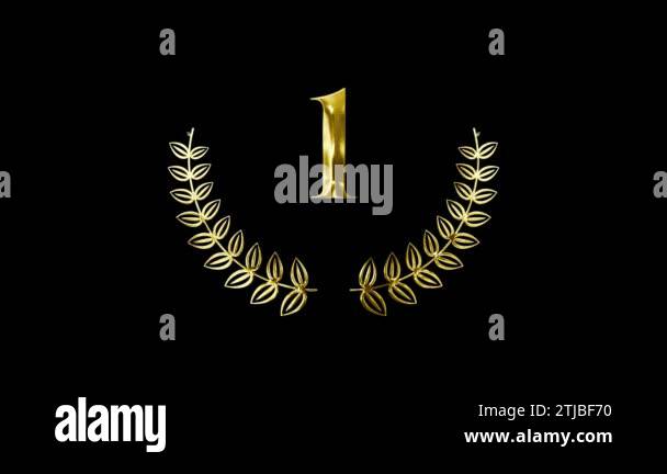Golden Award wreath animation. First place. 2d animated laurel wreath ...