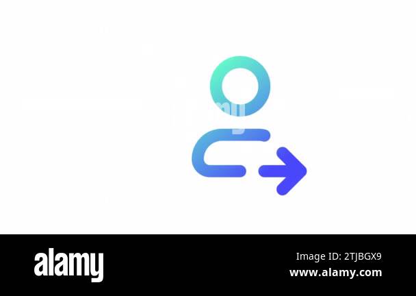 Animated transfer gradient ui icon. Restoring contact from backup ...
