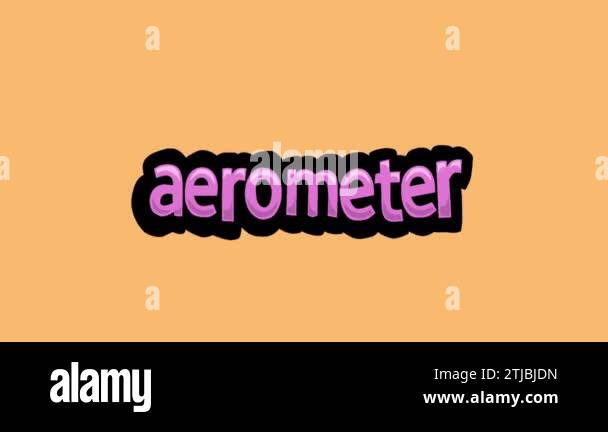 orange screen animation video written AEROMETER Stock Video Footage - Alamy