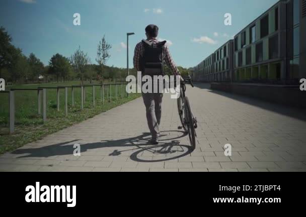 Bicycle security and theft protection in a city parking lot on the ...
