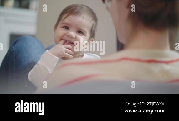 4K Mother and Baby Girl. Candid, real life footage Stock Video Footage ...