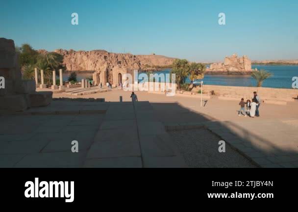 Philae temple complex ,an island-based temple complex in the reservoir ...