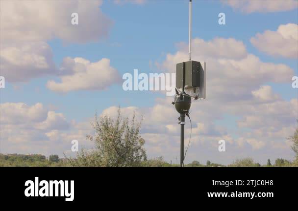 UAV ground antenna. Drone antenna. Rotating UAV antenna. Antenna ...