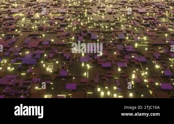 Quantum computing concept. Artificial Intelligence theme. 4K UHD ...