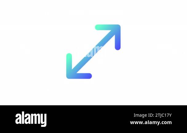 Animated enlarge gradient ui icon. Magnify digital text. Seamless loop ...