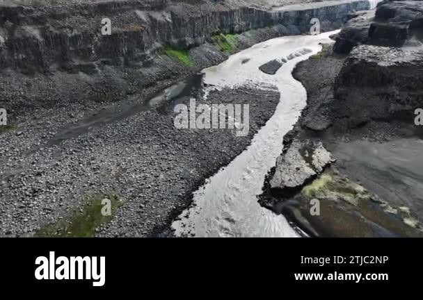 Canyon with Mountain River in Iceland Colossal Geological Phenomenon ...