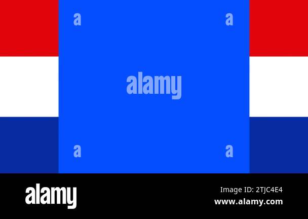 Netherlands Flag Colors. 2D Animated transition in horizontally on both ...