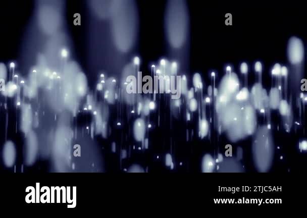 Fiber optic cables spread out across the frame. Abstract 4K UHD ...