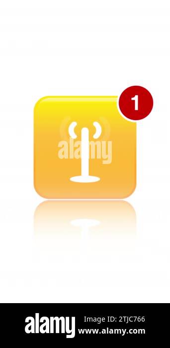 Vertical Video animation of network app with animated icon and ...