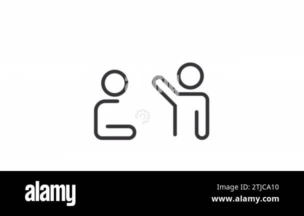 Animated performance linear icon. Company goals. Introduce innovations ...