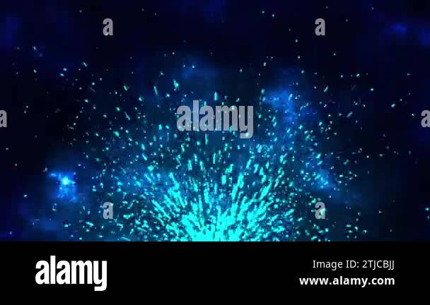 Burning blue sparks rise from fire seamless loop ,Fire Particles over ...