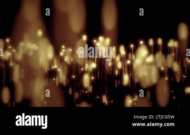 Fiber optic cables spread out across the frame. Abstract 4K UHD ...