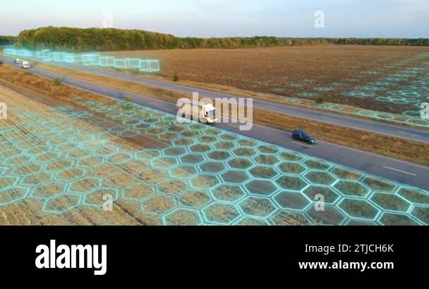 Visualization of a smart automated road. Artificial intelligence in the ... Visualization of a smart automated road. Artificial intelligence in the ...