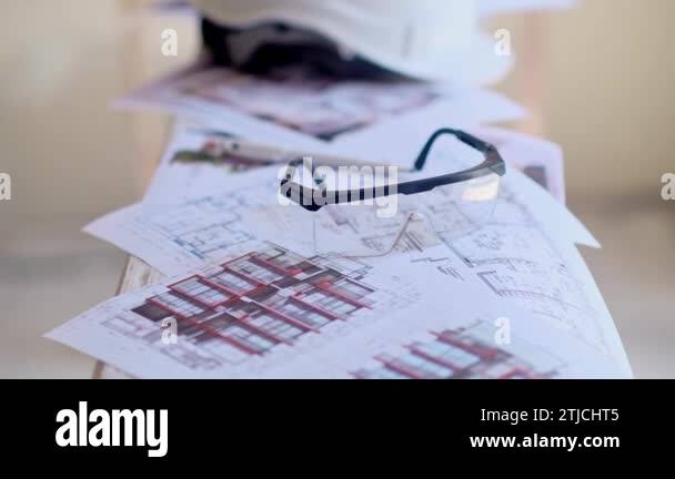 Architecture documentation, heap of engineering project papers at ...