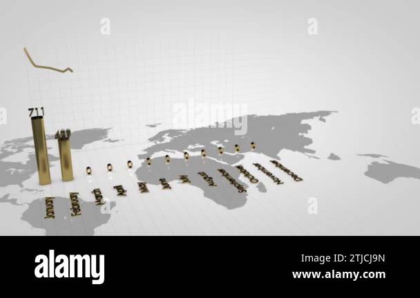 Decreasing charts. Financial diagrams showing a decreasing tendency ...