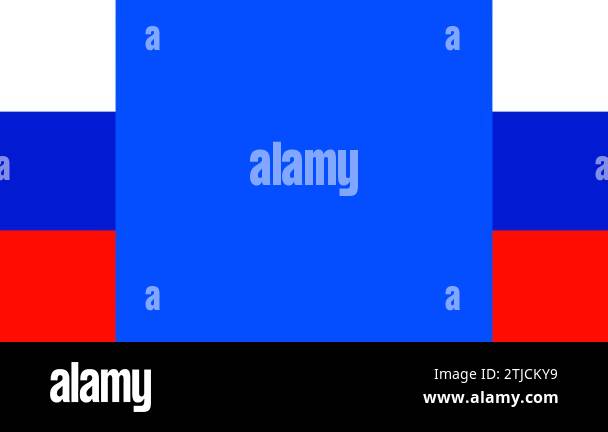Russia Flag Colors. 2D Animated transition in horizontally on both ...