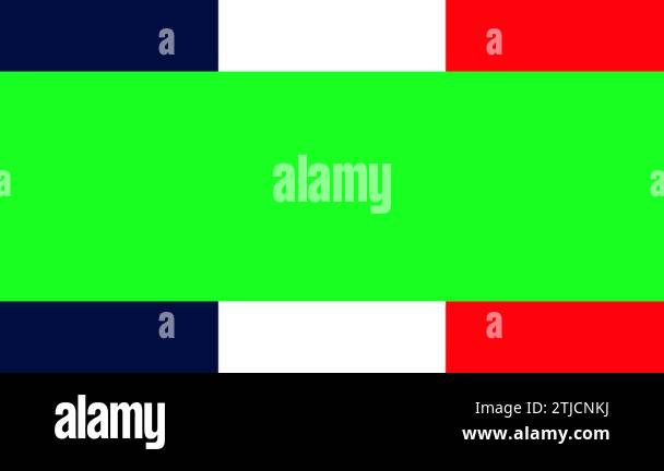 France Flag Colors. 2D Animated transition in vertically on both sides ...