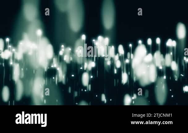 Fiber optic cables spread out across the frame. Abstract 4K UHD ...