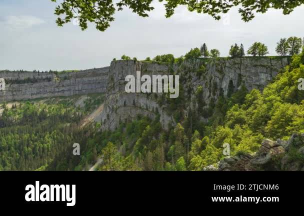 Timelapse, the steep cliffs of the amphitheatre shaped rocky cirque ...