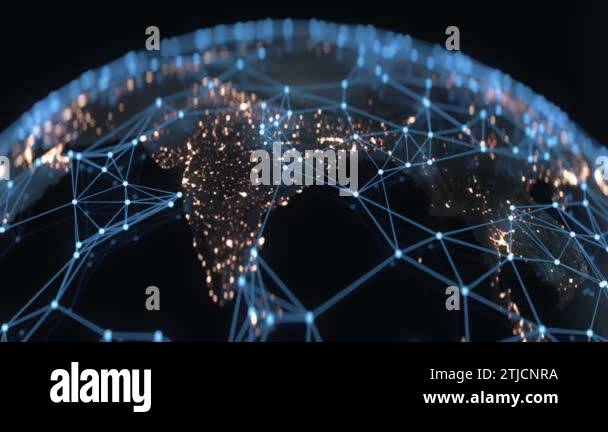 4K connected global network. Internet of things. Telecommunication ...