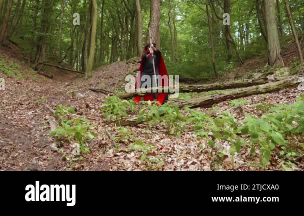Grim Reaper With Animal Skull Wearing Black And Red Hooded Cape ...