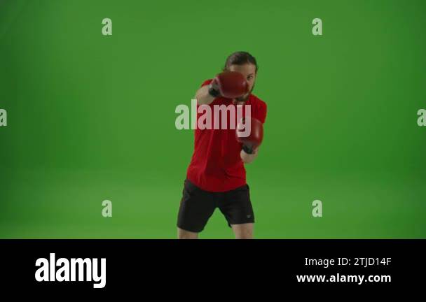 Young Motivated Bearded Boxer Standing in Front of Camera and Making ...
