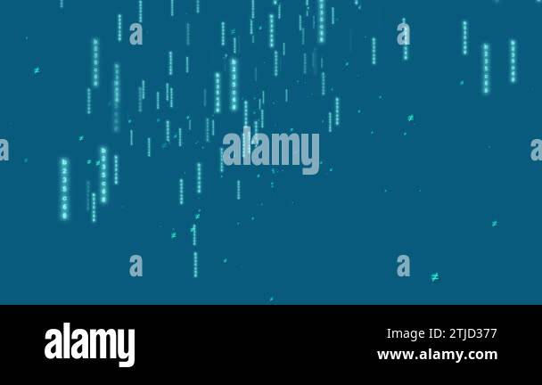 Maths symbols and data float in matrix blue background concept animation Stock Video Footage - Alamy